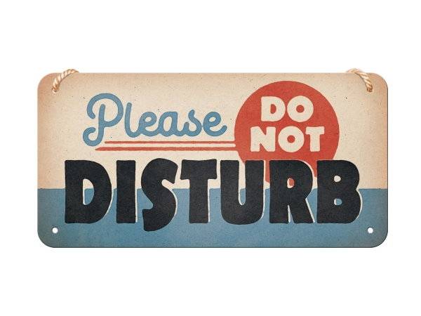 Deko-Blechschild / Retro-Reklameschild Do Not Disturb 10 x 20cm