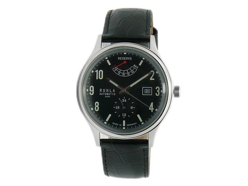 Automatik-Herrenuhr RU-91328 Edelstahl poliert Ziffernblatt schwarz von ...