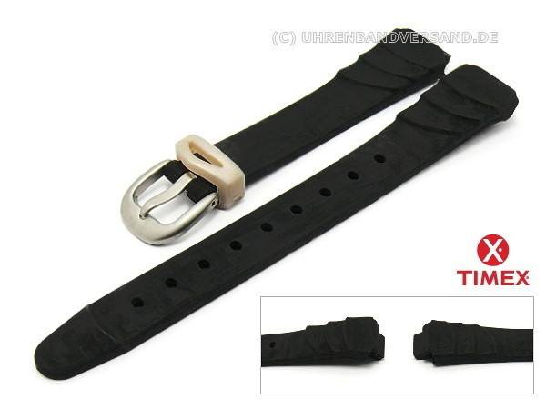 Uhrenarmbänder TIMEX T44352 12mm Kunststoff schwarz
