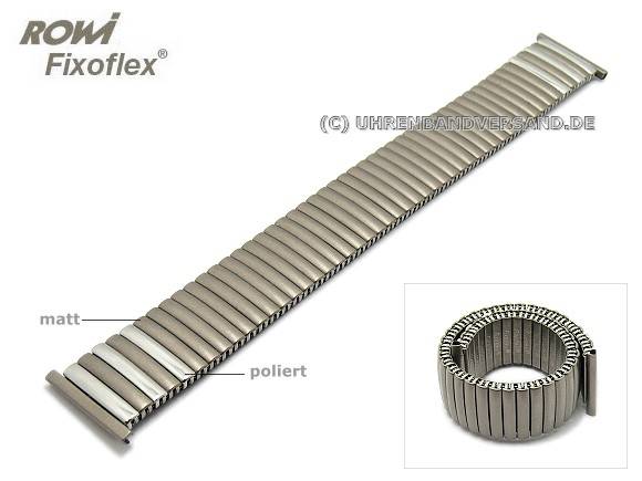 Uhrenarmband Fixoflex S Zugband Rw-ZB382935 22mm Titan teilweise ...