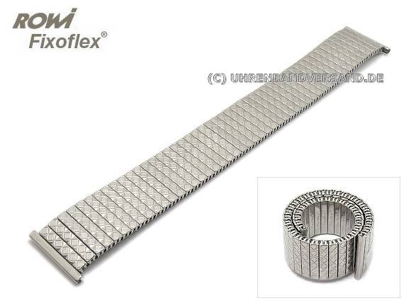 Uhrenarmband Fixoflex S Zugband Rw-ZB383295 20mm Edelstahl silberfarben ...