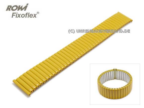 Uhrenarmband Fixoflex S Zugband Rw-ZB382774 20mm Edelstahl matt gelb ...