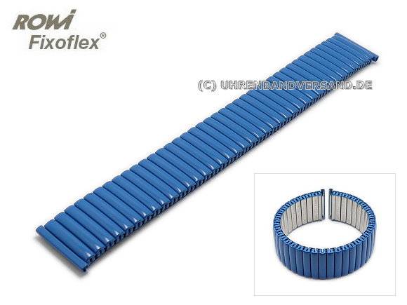 Uhrenarmband Fixoflex S Zugband Rw-ZB382976 20mm Edelstahl marineblau ...
