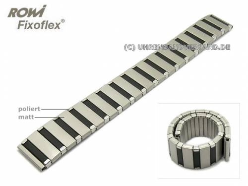 Uhrenarmband Fixoflex C Zugband Rw-ZB380301 18mm bicolor Edelstahl ...