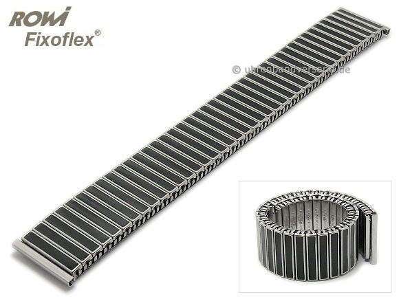 Uhrenarmband Fixoflex S Zugband Rw-ZB381012 22mm Edelstahl/Keramik von ROWI